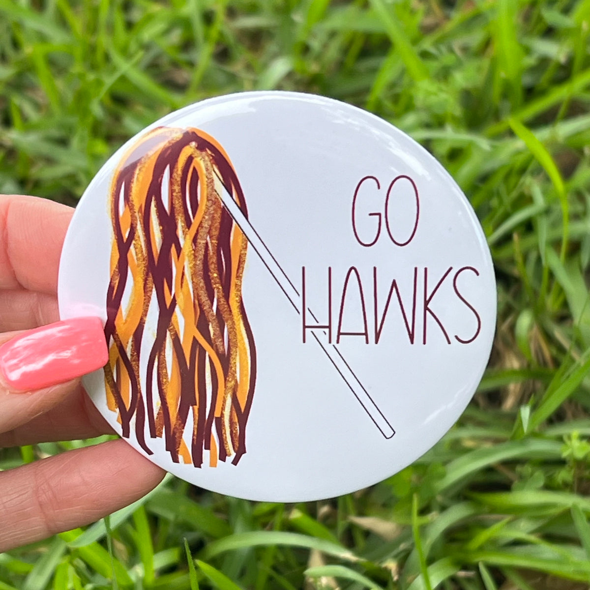 Shaker Pom Mascot Button – Red Hill Collections