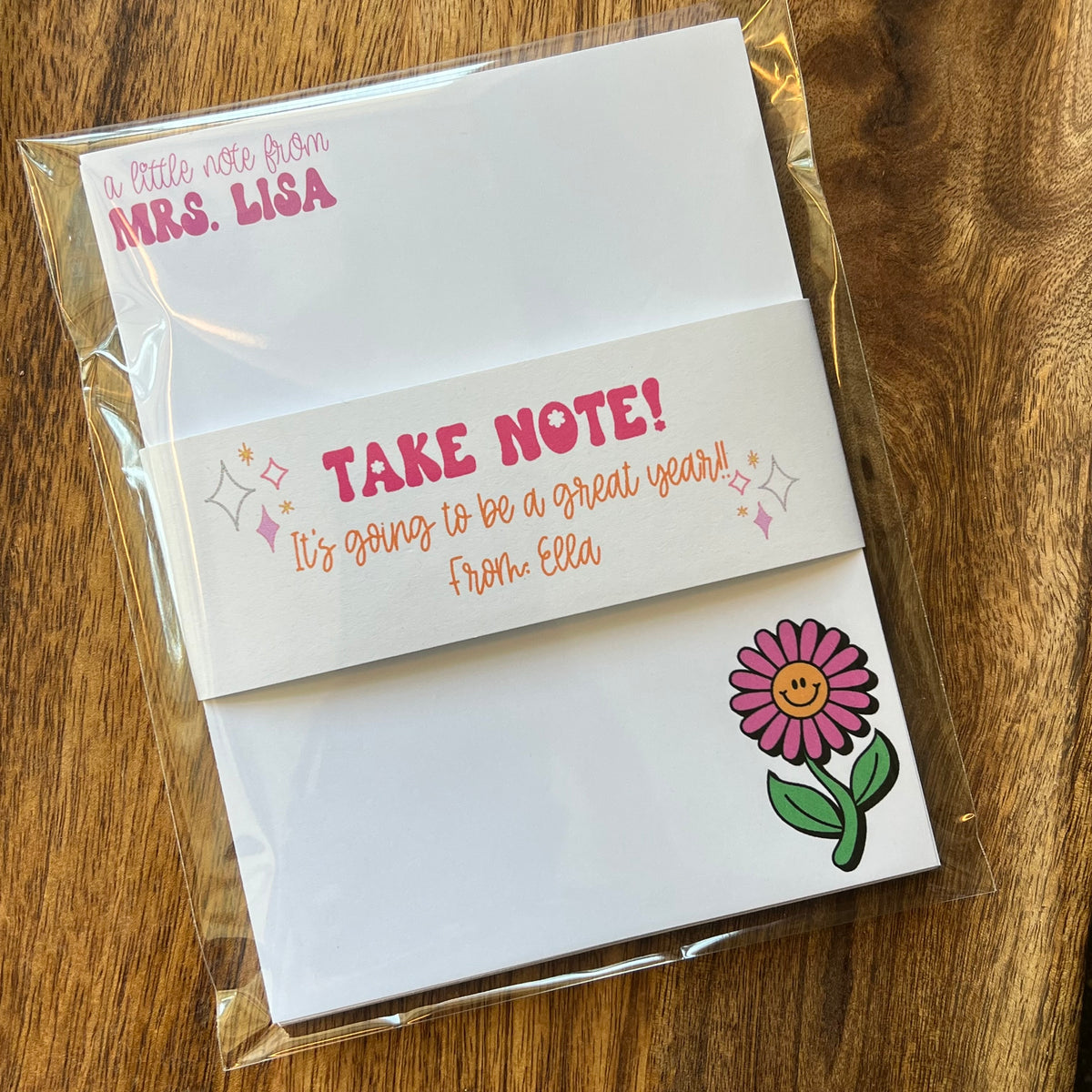 Teacher Happy Flower Notepad – Red Hill Collections