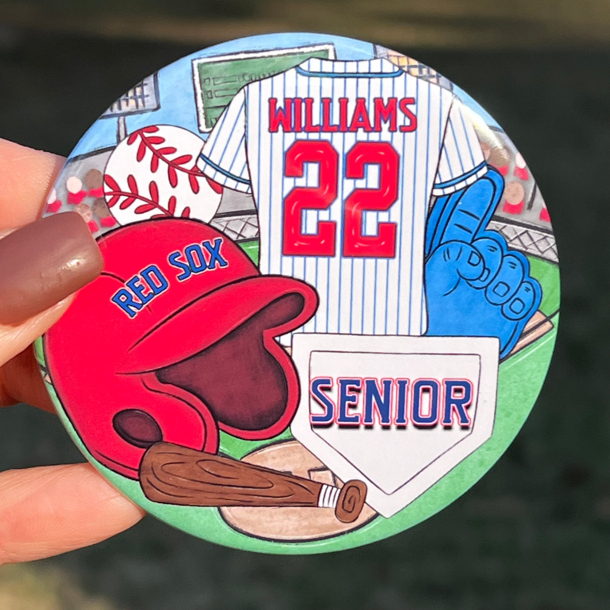 Baseball Button | Custom – Red Hill Collections